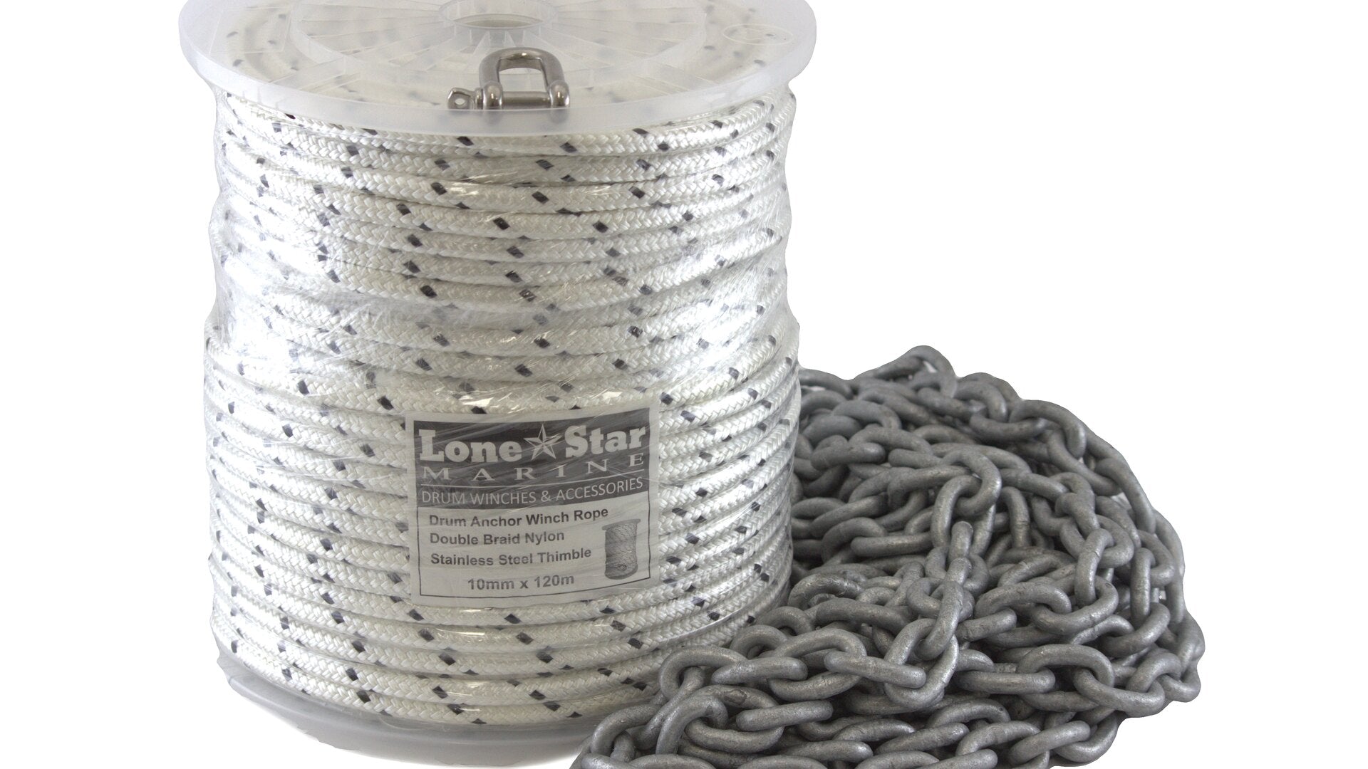 Rope and Chain Kit for Lone Star Marine Anchor model GX4 - RC10x120-GX ...