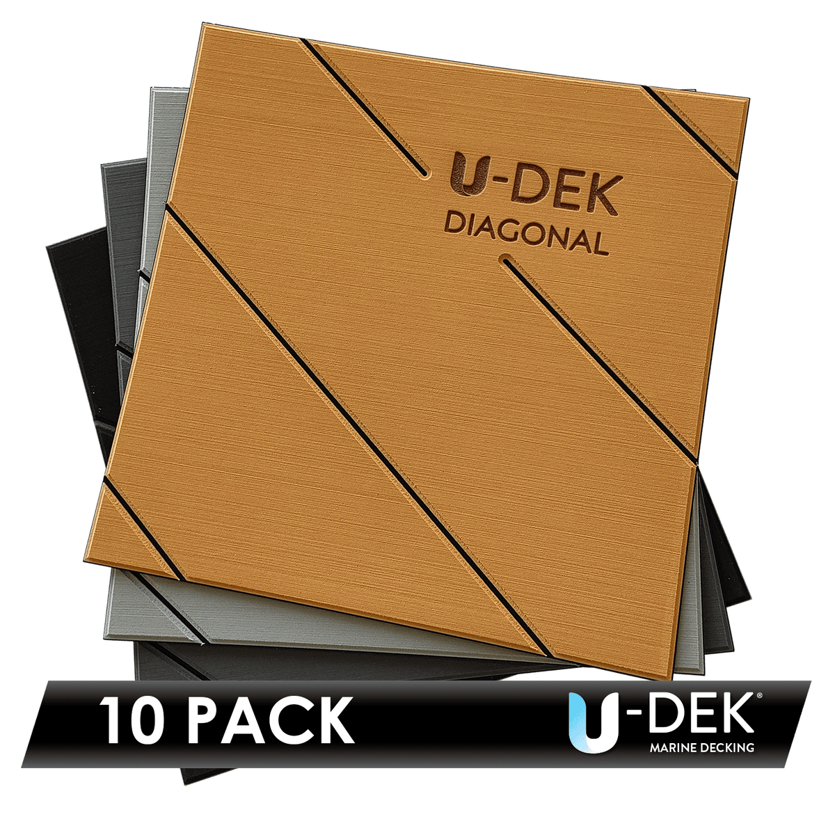 U-DEK™ Dual Layer 6mm Routered Diagonal Pattern 10 Sheet Pack – Form A Sign